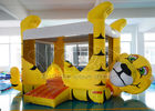 Air Jumper Tiger Inflatable Moon Bounce House Yellow For Amusement Park