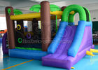 PVC Blue Children Inflatable Bouncers House Obstacle With Inflatable Kids Slides