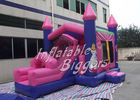 Attractive Pink Childrens Bouncy Castle / Princess Inflatables For Amusement Park