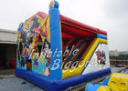 Batman Slide Inflatable Bounce Houses Combo , Commercial Moonwalk Jumper