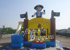 PVC Vinyl Pirate Inflatable Slide Combo / Commercial Bouncing Houses For Kids