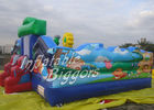 Fun City Blue Inflatable Play Center Rental , Birthday Party Places For Children