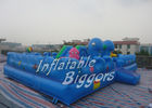 Bouncer House Kids Outdoor Inflatable Fun City For Playground Game , Blue