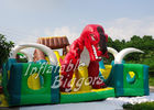 Huge Green Inflatable Fun City For Outdoor Advertising , Party Inflatable Rentals