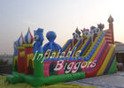 UL CE Giant Inflatable Fun City Tarpaulin , Rental Inflatable Amusement Park