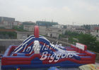 Kindergarten Promotion Red Giant Inflatable Slide Fun City For Commercial / Residential