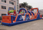Residential PVC Red Inflatable Obstacle Course CE UL For Birthday Party