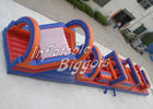 Adult Blue Inflatable Indoor Obstacle Course EN14960 For Commercial Promotion