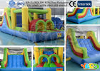 Pink Party Inflatable Bouncers / Inflatable Bounce House Combo With Pit Pool
