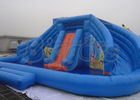 Inflatable Combo Water Slide Double Slide Durable PVC Inflatable Water Slide With Swimming Pool