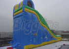 Giant Blue PVC Kids Inflatable Slides Dry Slides For Rental Backyard Outdoor Child Slide