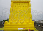 Rental Adult Puncture Proof Inflatable Climbing Wall Yellow With Fourfold Stitches