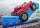 Giant Monster Truck Kids Inflatable Slides For Outdoor Playground Rentals