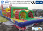 Commercial Rainbow Colour Inflatable Obstacle Course Equipment For Kindergarten
