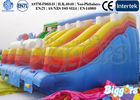 Rainbow Inflatable Water Slide And Water Pool , Inflatable Water Park For Adults