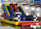 Commercial Sporty Car Kids Inflatable Water Slides , Fun Inflatable Bungee Trampoline