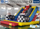 Commercial Sporty Car Kids Inflatable Water Slides , Fun Inflatable Bungee Trampoline