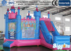 Princess Inflatable Jumping Bounce Houses , Pink waterproof Bouncy Slide