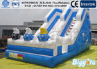 Green Funny Kids Inflatable Slide Cartoon Toys Jumping Slipping Games