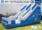 Green Funny Kids Inflatable Slide Cartoon Toys Jumping Slipping Games