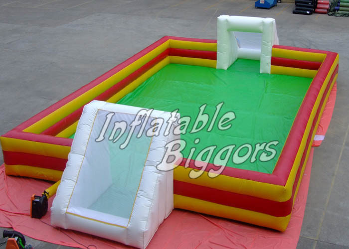 Commercial Party Inflatable Sports Games Waterproof PVC , Inflatable Soccer Field