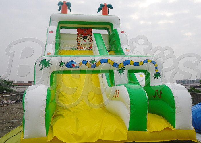 0.55MM PVC Huge Tiger Kids Inflatable Slides For Playground With Durable Vinyl
