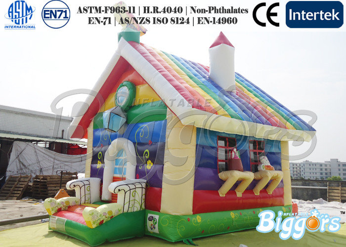 Mini Funny Bouncy House Castle For kids / Happy Inflatable bouncer For Birthday Party