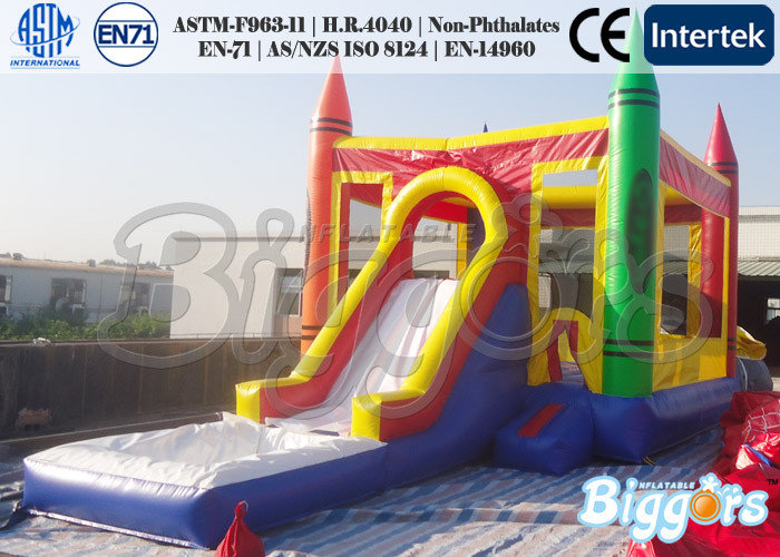 Popular Inflatable Bouncer Combo Inflatable Water Slide Water Park With Custom Design