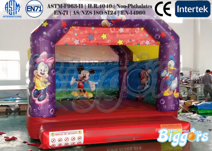 Mickey Mouse Inflatable Castle Bouncer , Colorful Durable Inflatable Moonwalks
