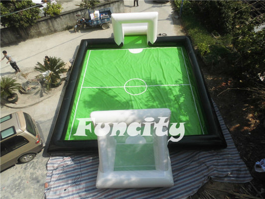 Green Big Inflatable Soccer Goal / Inflatable Soccer Arena For Funny