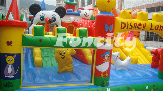 Disney Lene Inflatable Fun City / Inflatable Bouncer Paradise With Lovely Animal
