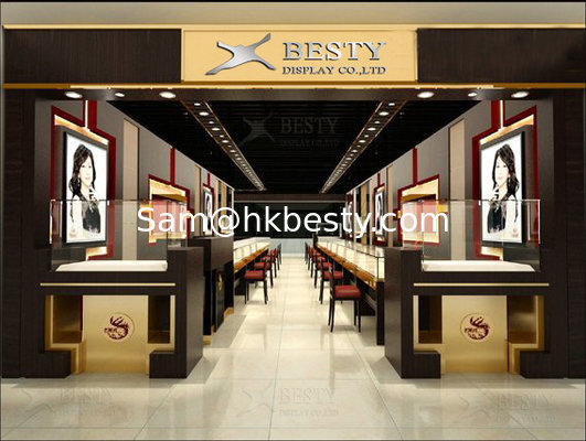Wood Veneered Jewelry Shop Designing and Manufacturing
