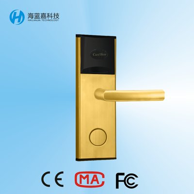 Stainless Steel Golden  hotel door lock with Keys and RFID hotel door lock