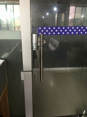 Price best seller zinc alloy silvery biometric glass door lock for office