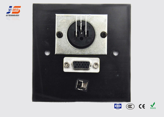 Sand Blast / Brushed Multi Media Wall Plate For Boardrooms / Hotels