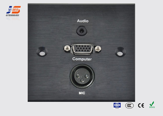 Sand Blast / Brushed Multi Media Wall Plate For Boardrooms / Hotels
