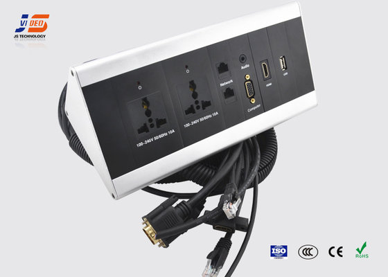 Aluminum Desk Outlet With USB For Table Furniture / Conference Table Outlets