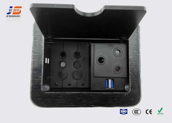 Audio Desk Cable Outlet Tabletop Connection Box With RJ45 VGA