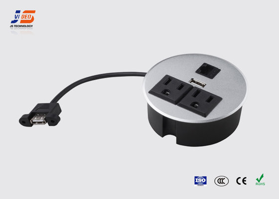 Desk Power Data Grommet Table Connection Box US Standard AC Power