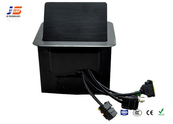 Aluminum Tabletop Connection Box Electric VGA RCA Power Socket