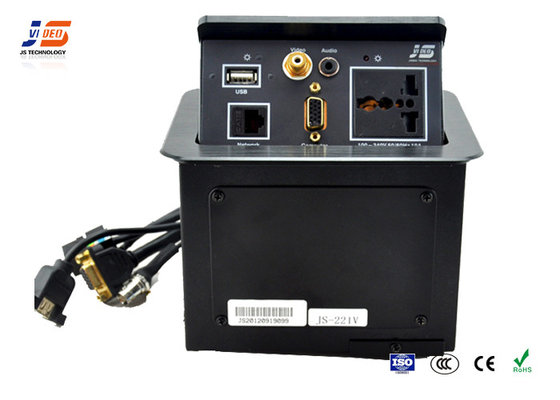 Audio Video Aluminum Tabletop Interconnect Box Desktop Power Socket