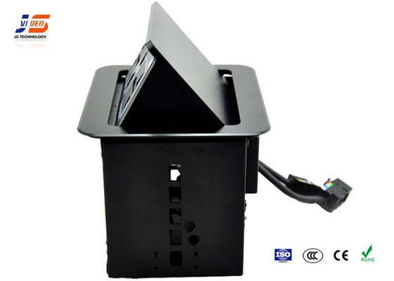 High Grade Aluminum Desk Mounted Power Sockets RJ45 Network Connectors