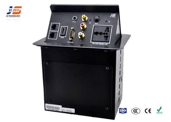 Sand Blast / Brushed Pop Up Boxes For Conference Table Power Box