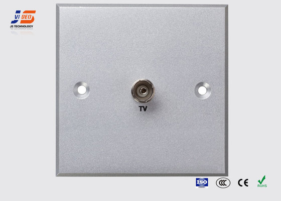 Sandblast Finished Multimedia Wall Plate For One TV Socket Connections