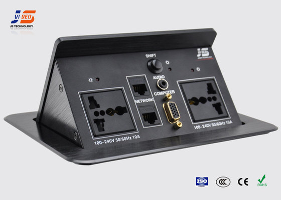 VGA RCA Tabletop Interconnect Box RJ45 Faceplate Cable Connect Box