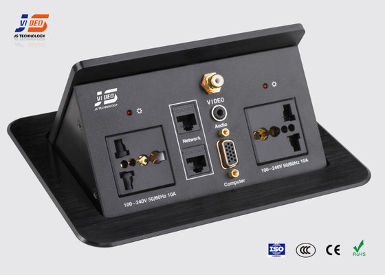 JS - 5 Series Conference Table Power Outlets Tilt Up Tabletop Socket