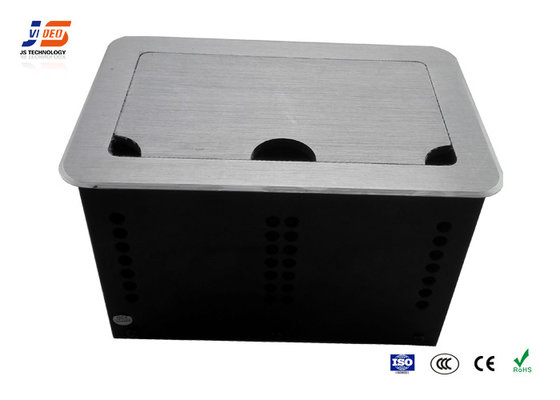 Brushed Conference Table Connection Box DIN Microphone Universal AC Power