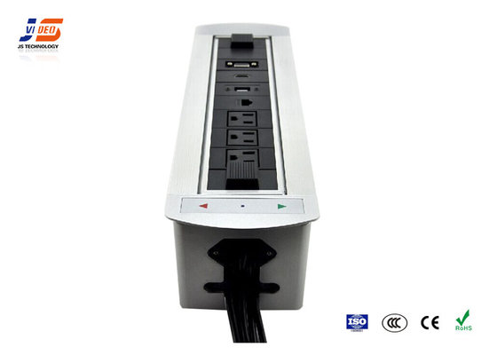 Compact Tabletop Connection Box USB Plug Socket For Conference Hotel Room