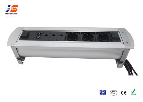 Flush Mounted Motorized Tabletop Interconnect Box HDMI VGA RJ45 AV