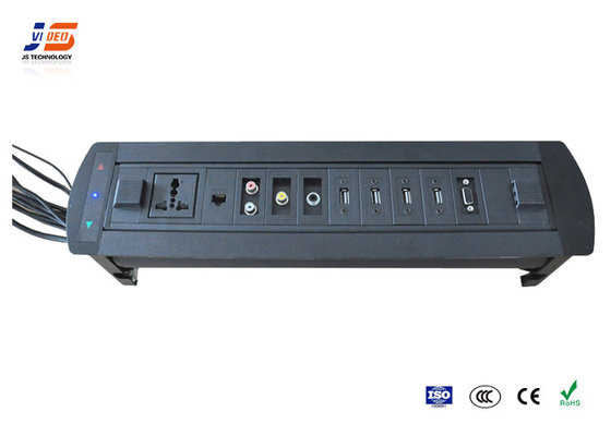 Motor Flip Multimedia Connection Box , Hotel Room Media Hub Socket